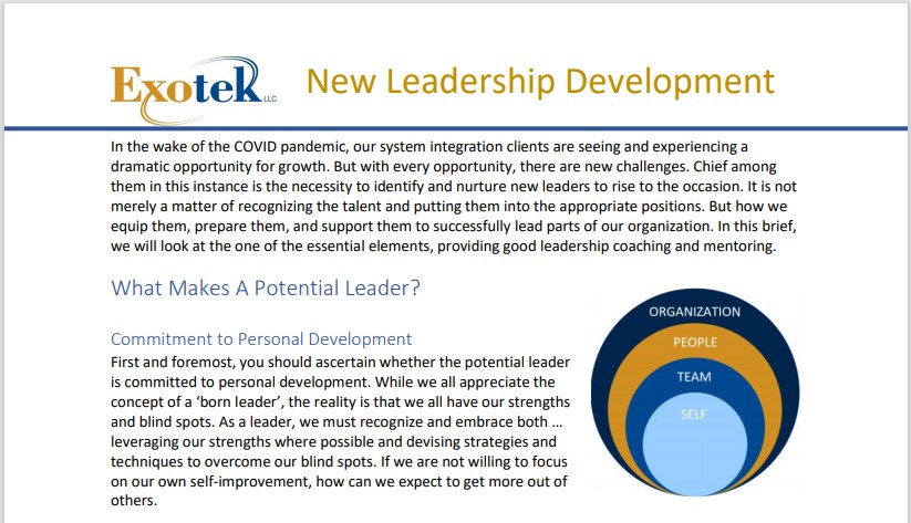 New Leadership Development - Exotek