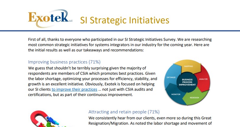 Strategic Initiatives - Exotek