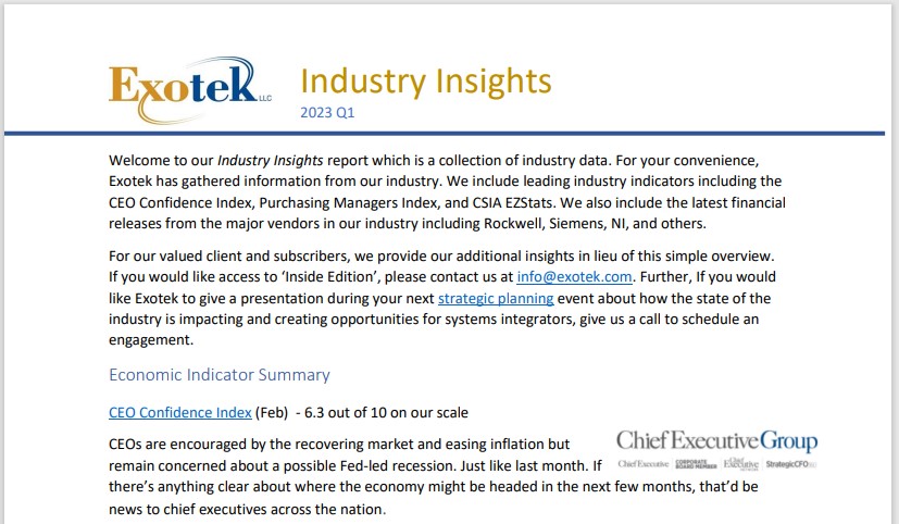 Industry Insights 2023-Q1 General Distribution - Exotek