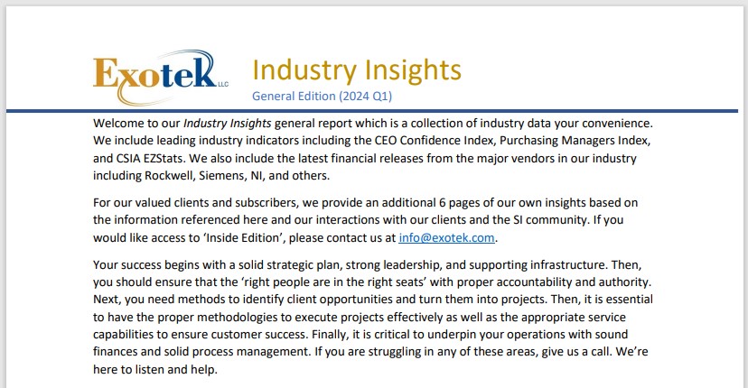 Industry Insights (Q1-2024) - Exotek