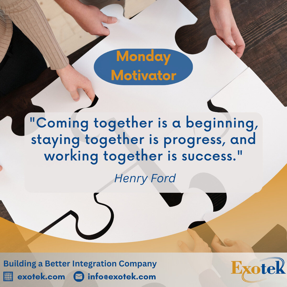 Exotek Monday Motivator - Build Successful Teams